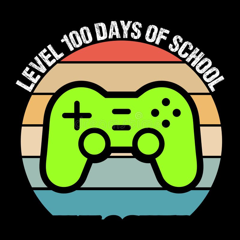 Level 100 Days of School, Typography Design for Kindergarten Pre K ...