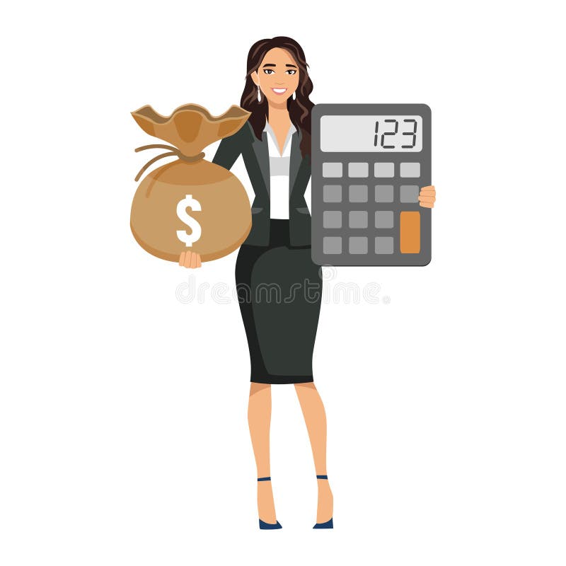 Person Holding Calculator Stock Illustrations – 923 Person Holding ...