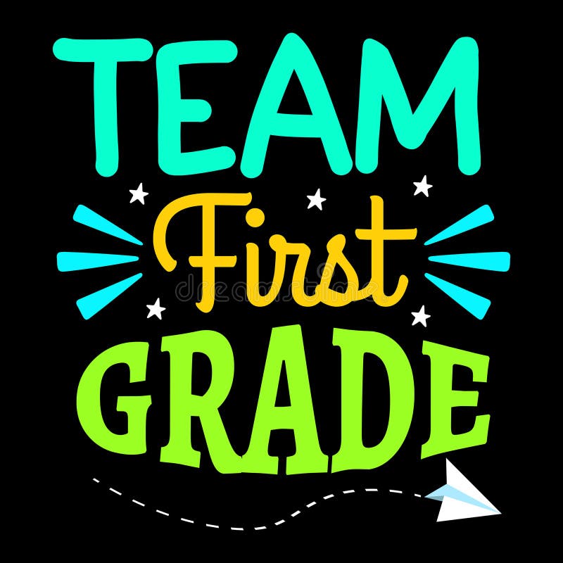 Team First Grade, Typography Design for Kindergarten Pre K Preschool ...