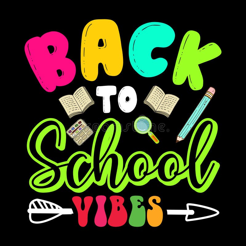 Back To School, Typography Design for Kindergarten Pre K Preschool ...