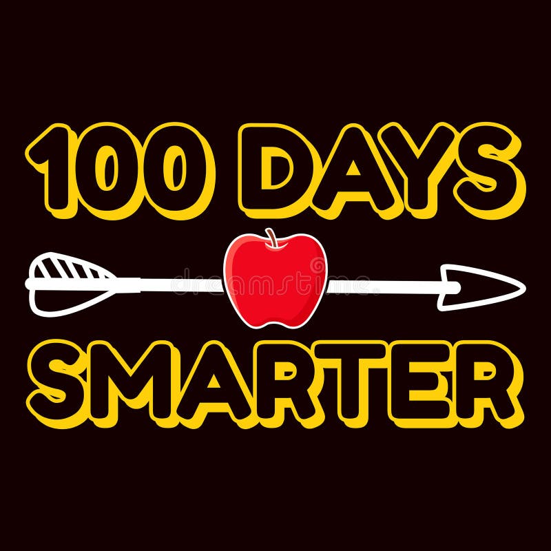 100 Days Smarter, Typography Design for Kindergarten Pre K Preschool ...