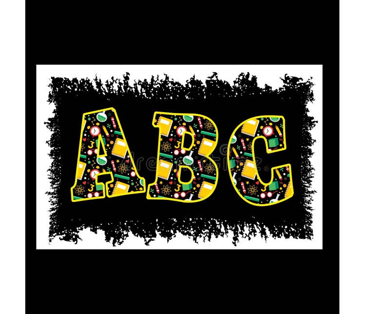 ABC, Typography Design for Kindergarten Pre K Preschool Stock Vector ...