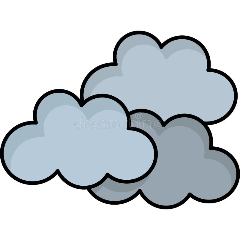 Cloudy Which Can Easily Edit or Modify Stock Illustration ...