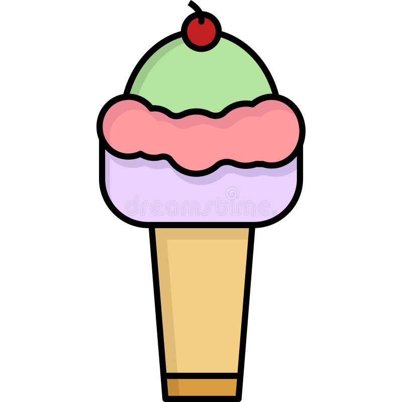 Ice Cream Which Can Easily Edit or Modify Stock Illustration ...