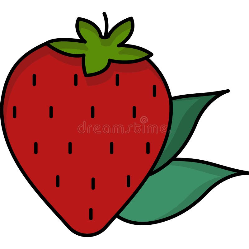 Strawberry Which Can Easily Edit or Modify Stock Illustration ...
