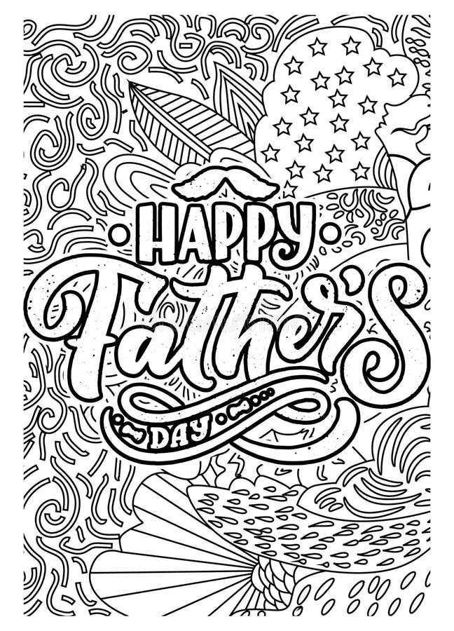 Father S Day Quote Coloring Pages for Adults, Dad Coloring Page Design ...