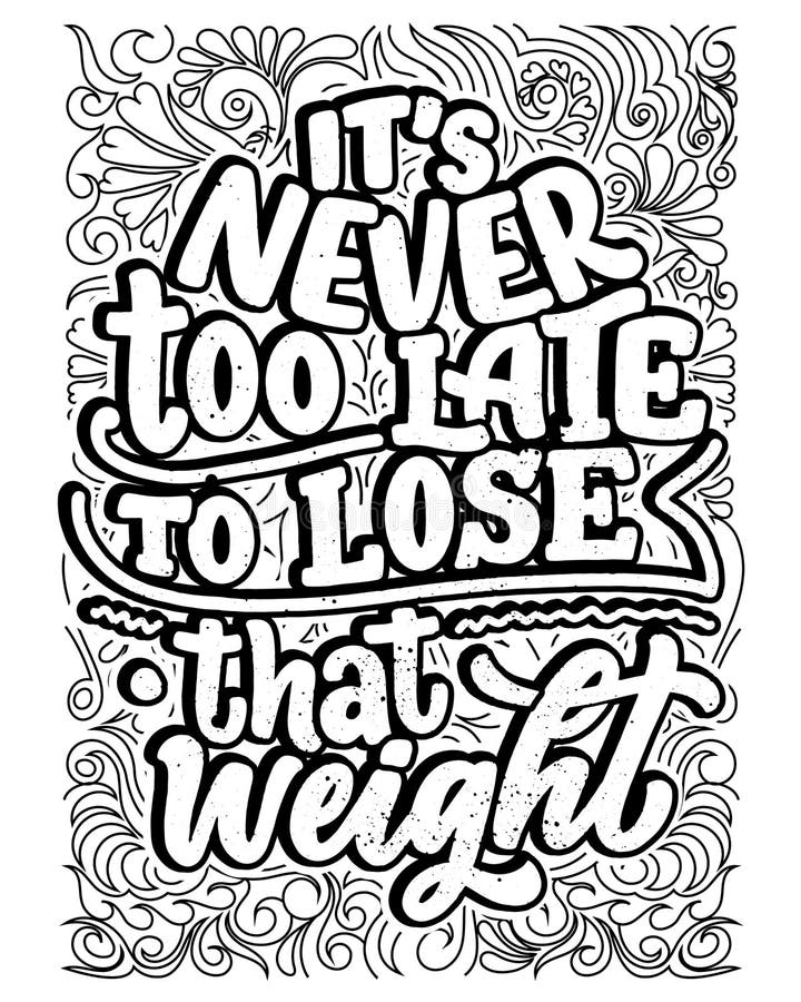 Sports and Fitness Inspirational Quote Coloring Pages for Adults ...