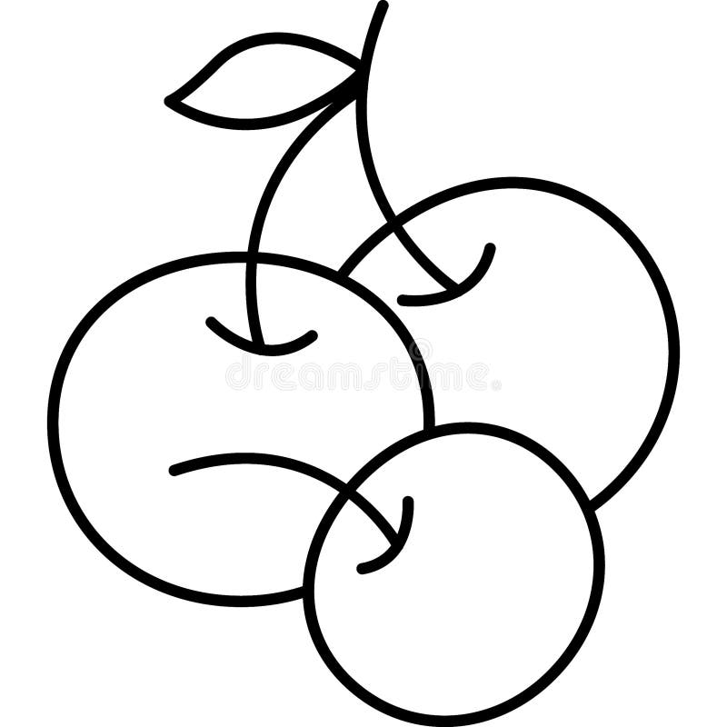 Cherry Which Can Easily Edit or Modify Stock Vector - Illustration of ...
