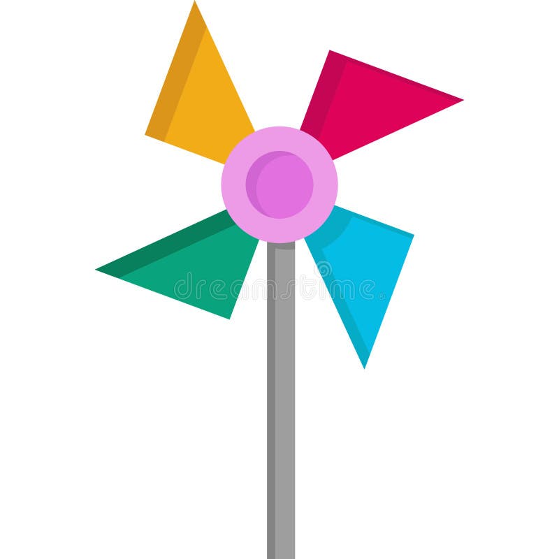 Pinwheel Which Can Easily Edit or Modify Stock Illustration ...