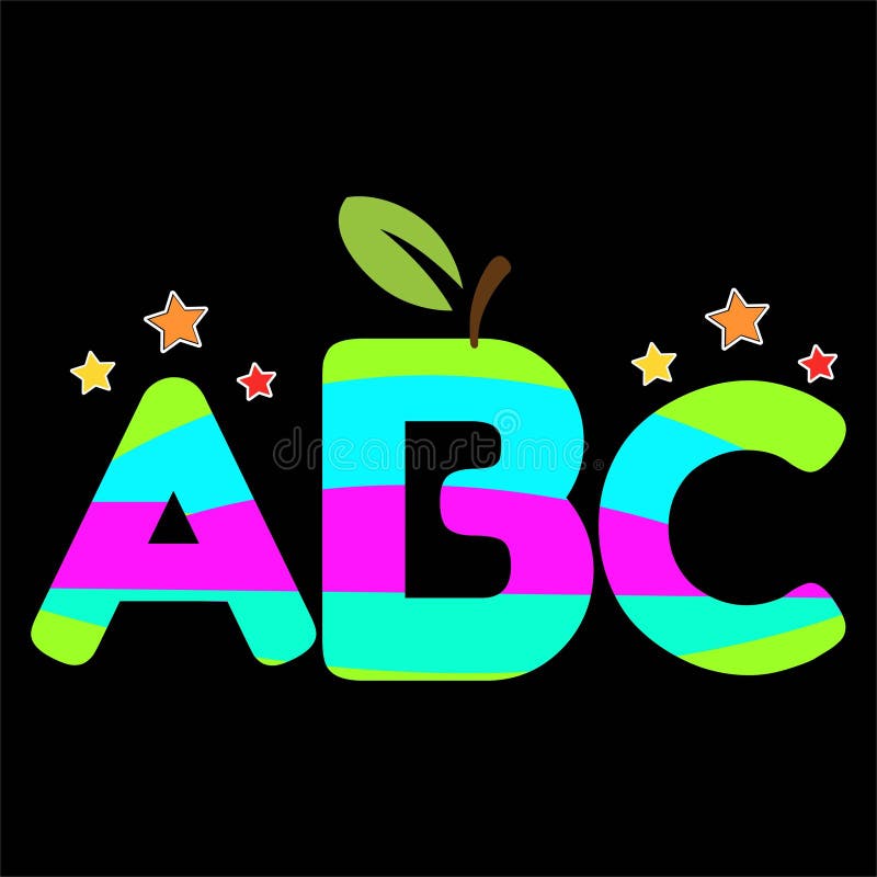 ABC Typography Design, Typography Design for Kindergarten Pre K ...