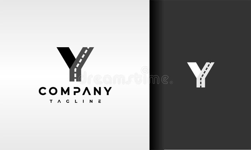 Letter Y highway logo stock vector. Illustration of font - 272096333
