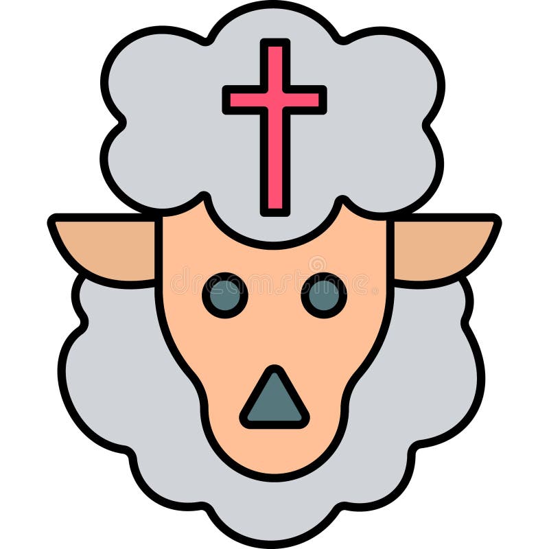 Lamb Cross Which Can Easily Edit or Modify Stock Illustration ...