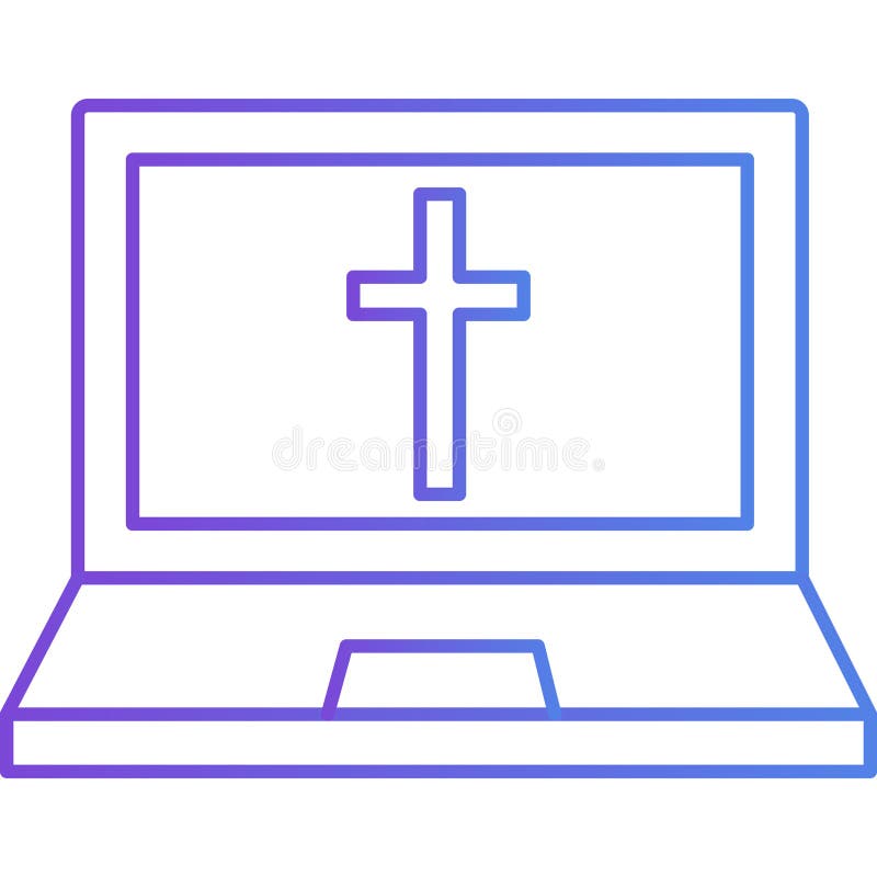 Digital Christian Cross Which Can Easily Edit or Modify Stock Vector ...