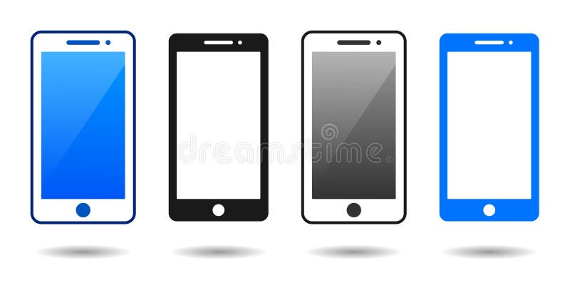 Cell phone icons stock vector. Illustration of black - 272210778