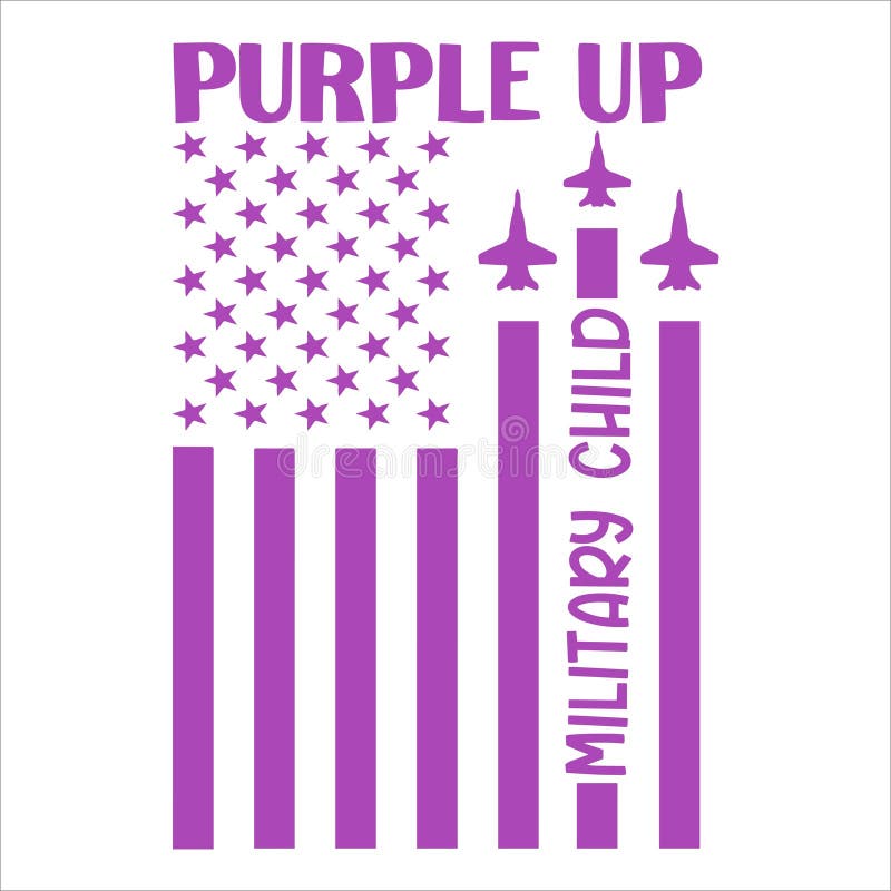 Purple Up for Military Child, Military Child Typography T-shirt Design ...