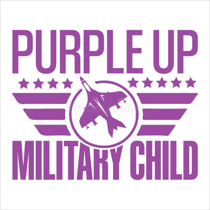 Purple Up Military Child, Military Child Typography T-shirt Design ...