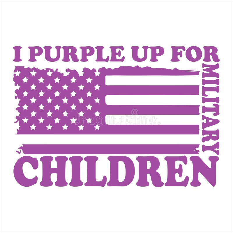 I Purple Up for Children, Military Child Typography T-shirt Design ...