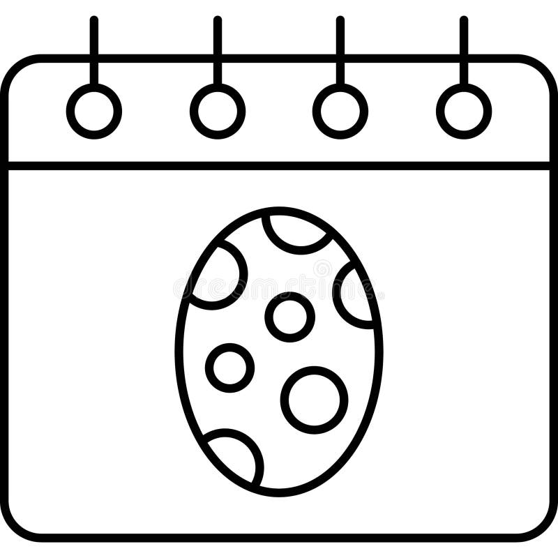 Easter calendar stock illustration. Illustration of font - 273700314