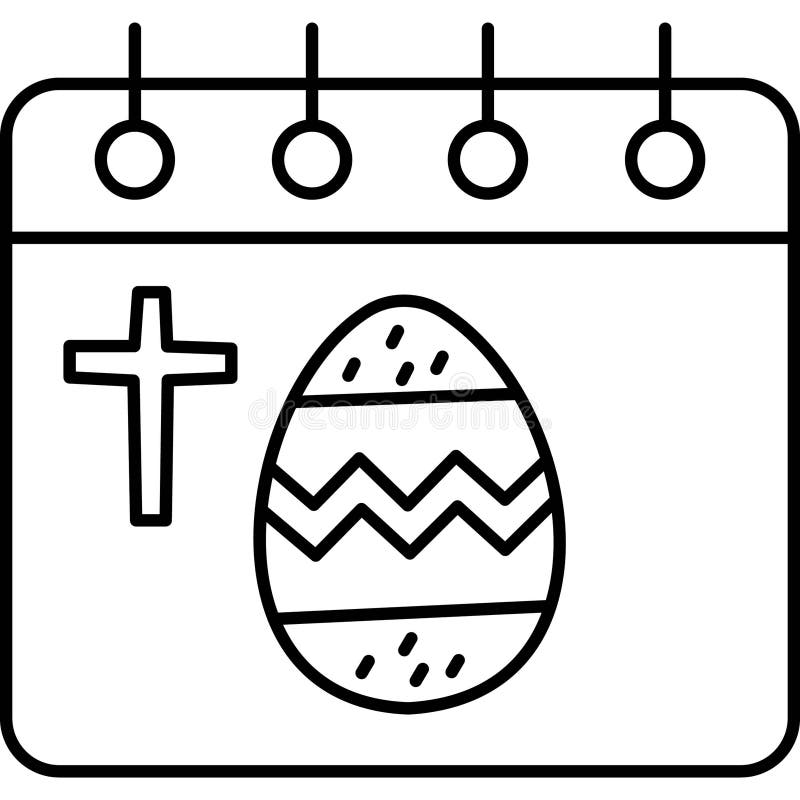 Easter calendar stock illustration. Illustration of drawing - 273700319