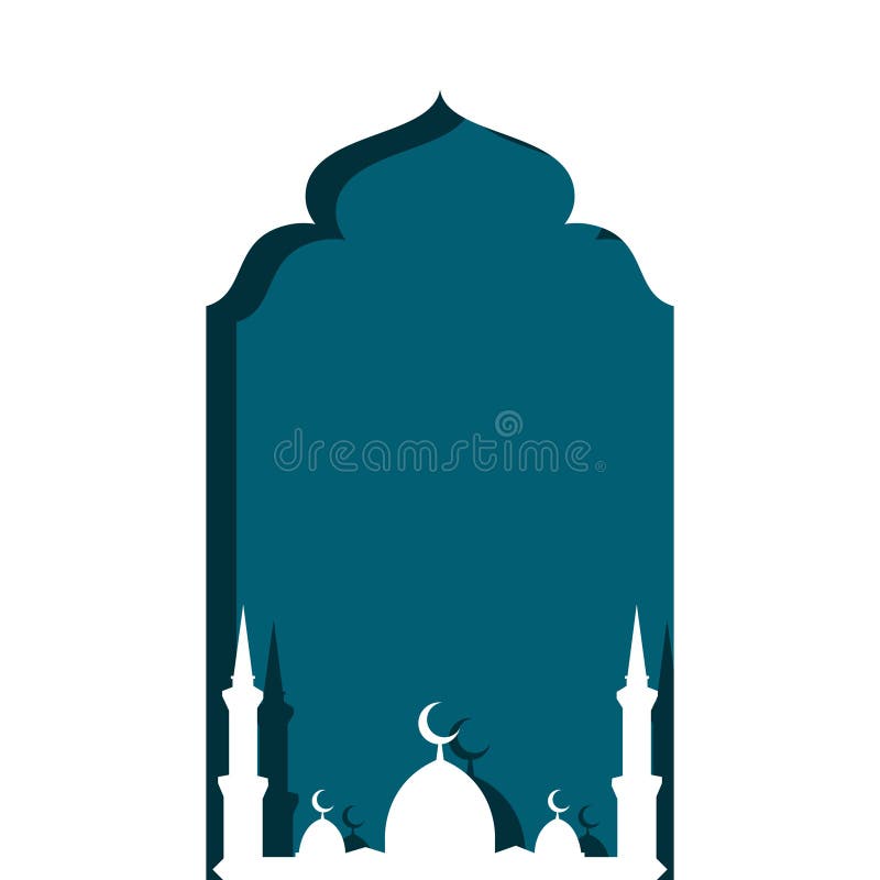 Illustrtation Vector Graphic of Mosque Dome Background with Shadow ...