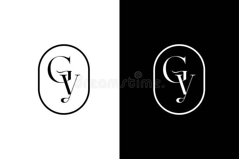 Gy monogram Luxury oval stock vector. Illustration of abstract - 273750587