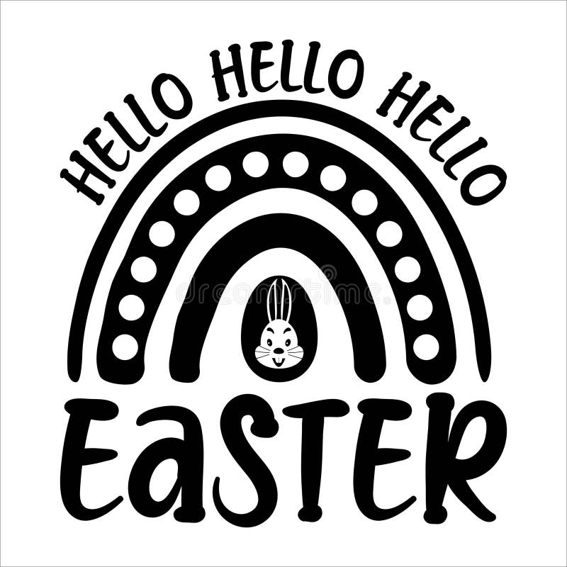 Hello Easter, Typography Design for Easter Day Stock Vector ...