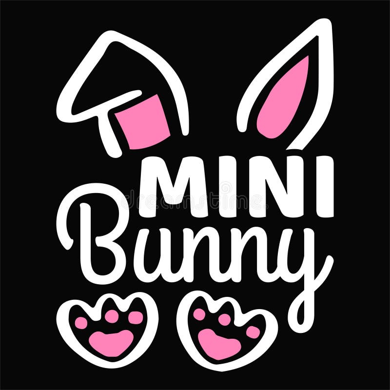 Mimi Bunny, Typography Design for Easter Day Stock Vector ...