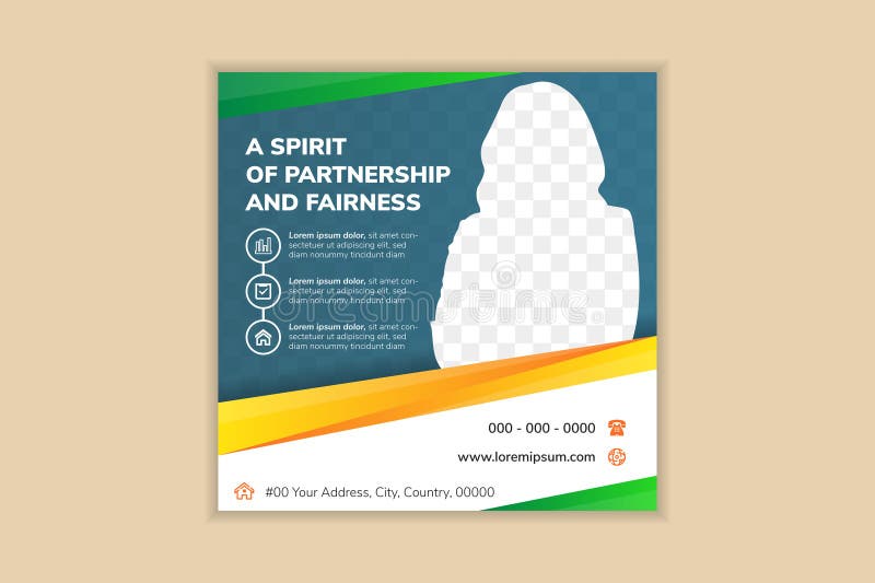 Abstract Social Media Post Banner Template Design with Example Headline ...