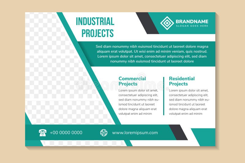 Abstract Flyer Template Design Use a Headline is Industrial Project ...