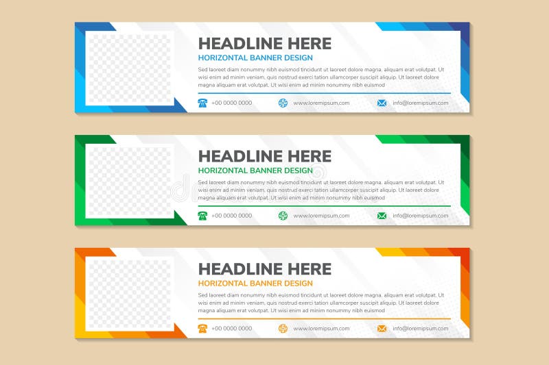 Abstract Banner Template Design Use a Headline is Headline Here. Stock ...