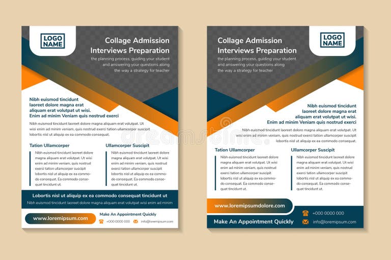 Collage Admission Interviews Preparation Flyer Template. Modern ...