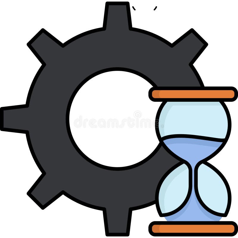 Time Management Which Can Easily Edit or Modify Stock Illustration ...