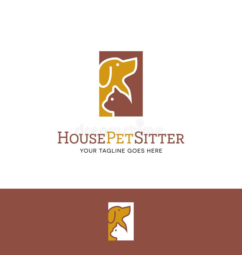Abstract Dog and Cat Logo Design for Pet Sitting or Related Business ...