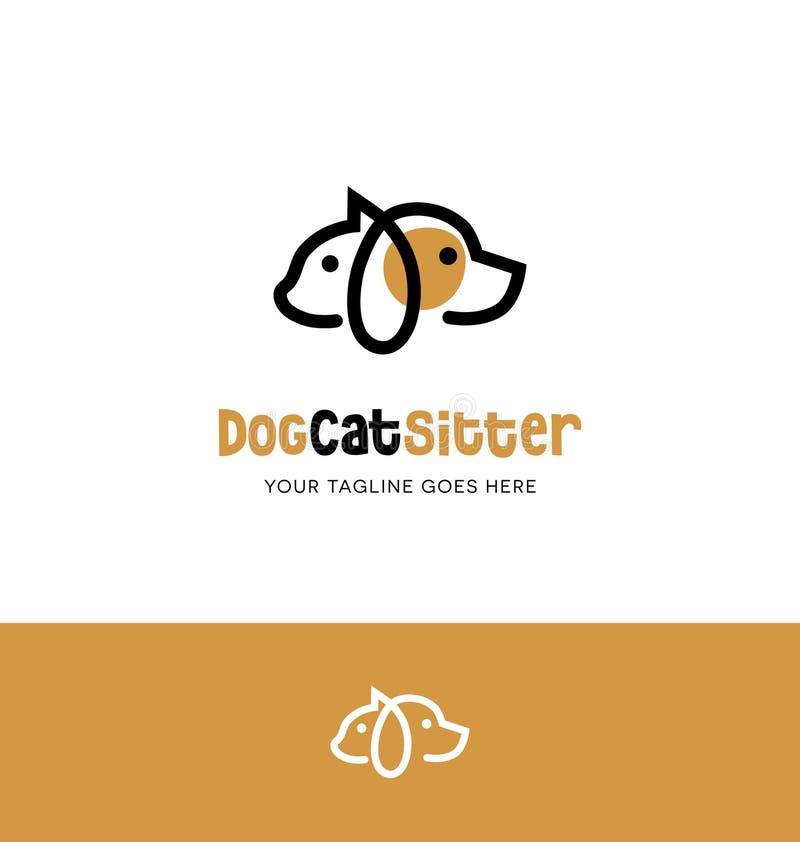 Abstract Dog and Cat Logo Design for Pet Sitting or Related Business ...
