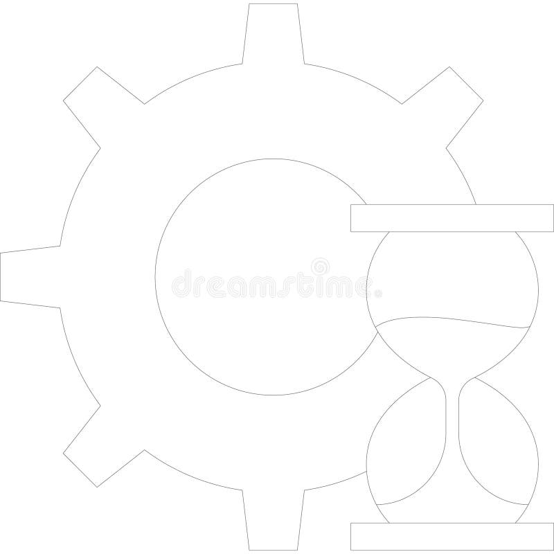 Time Management Which Can Easily Edit or Modify Stock Illustration ...