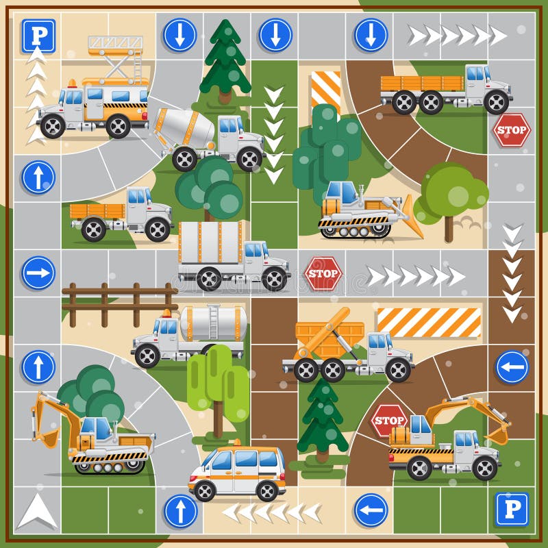 Construction of the road. stock vector. Illustration of object - 198521626