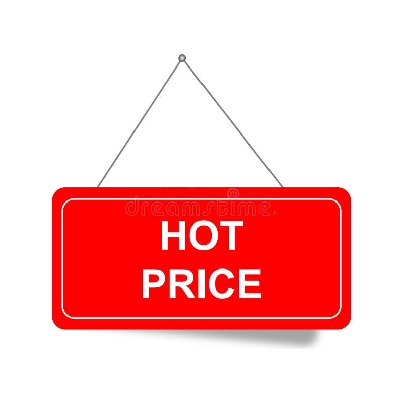 Hot price sign on white stock illustration. Illustration of rate ...