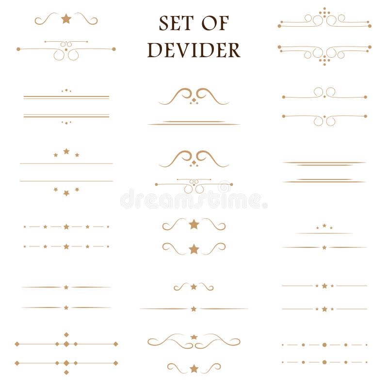 Set of divider stock vector. Illustration of label, flourish - 276973818