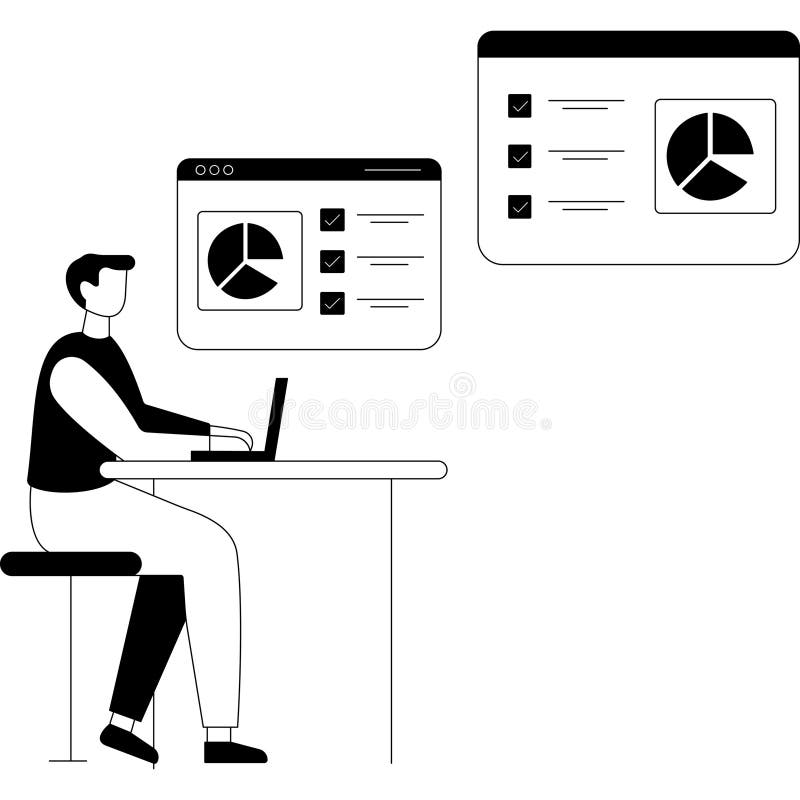 Business Management Illustration Which Can Easily Edit or Modify Stock ...