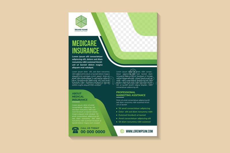 Medical Insurance and Health Care Flyer Design Using Multicolor Green ...