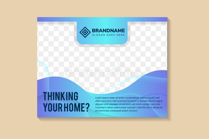 Abstract Flyer Template Design Use a Headline is Thinking Your Home ...