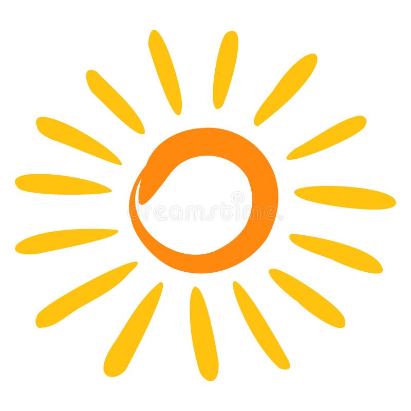 Color sketch of sun. stock vector. Illustration of sunset - 278327570