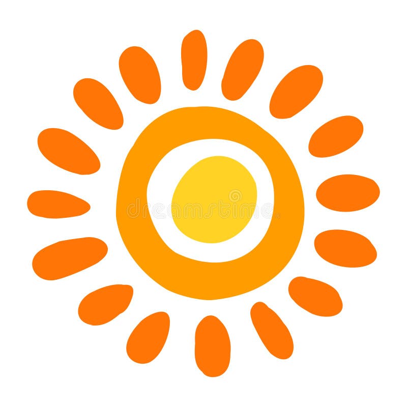 Color sketch of sun. stock vector. Illustration of sunset - 278327570