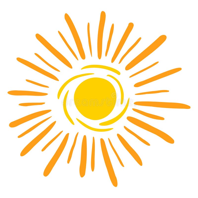 Color sketch of sun. stock vector. Illustration of sunset - 278327570