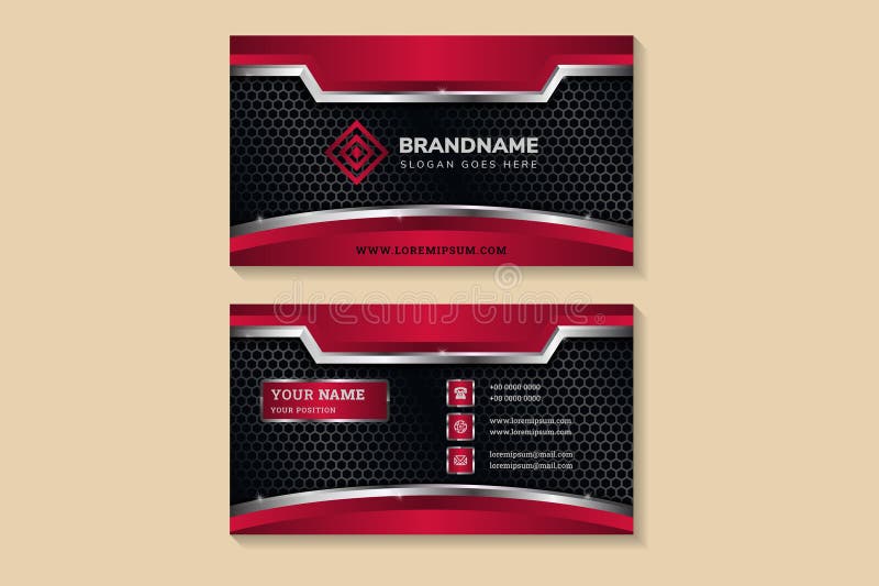 Modern Creative Business Card or Name Card, Horizontal Layout Stock ...