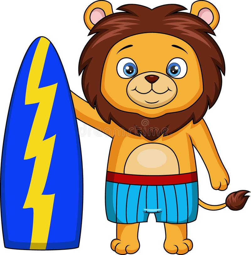 Lion Surfing Stock Illustrations – 126 Lion Surfing Stock Illustrations ...