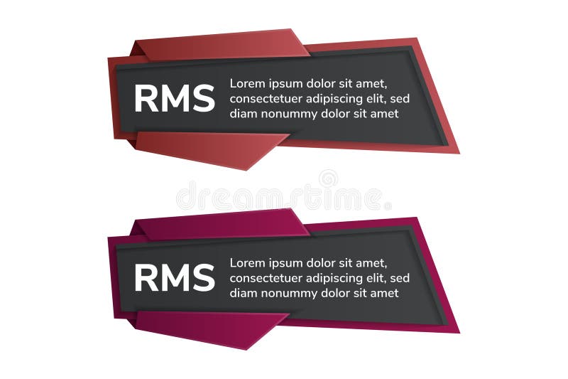 Flag Banner Element with Space for Text. Modern Colorful Web Template ...