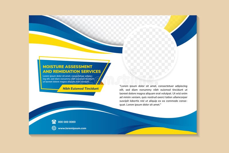 Flyer Template Design with Headline is Moisture Assessment and ...