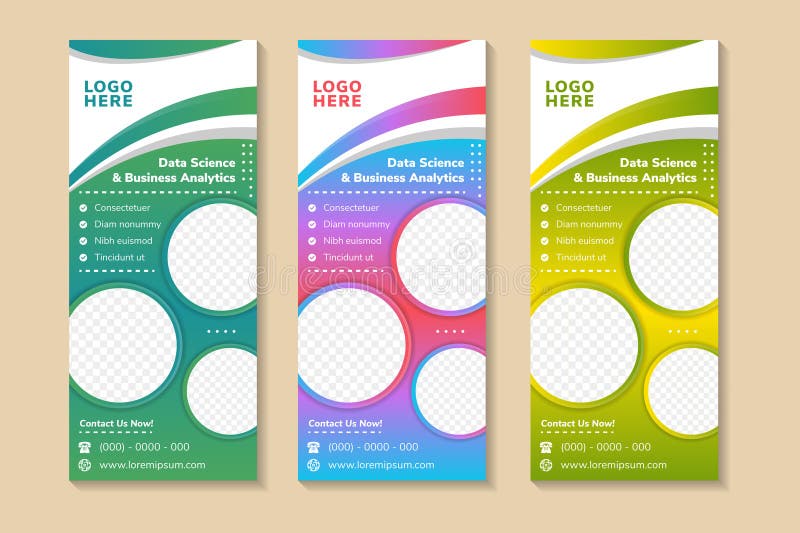 Data Science and Business Analytic Banner Template Design with Photo ...