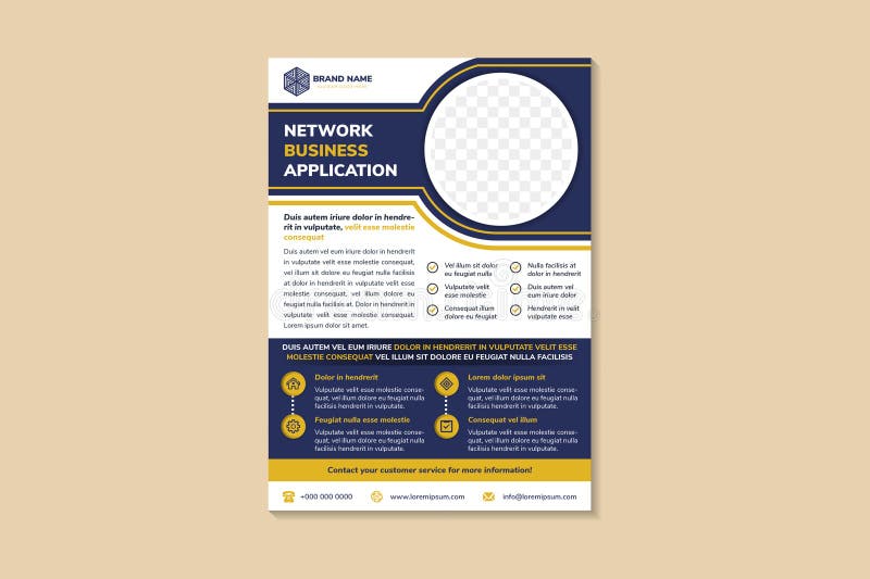 Business Network Application Flyer Design Template Use Vertical Layout ...